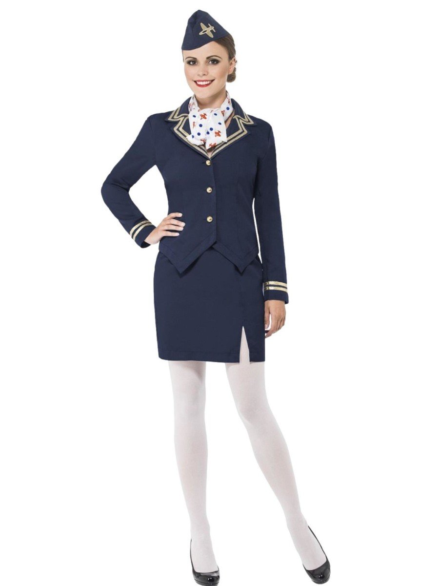 Air Hostess Costume - Adult - Creative Costumes