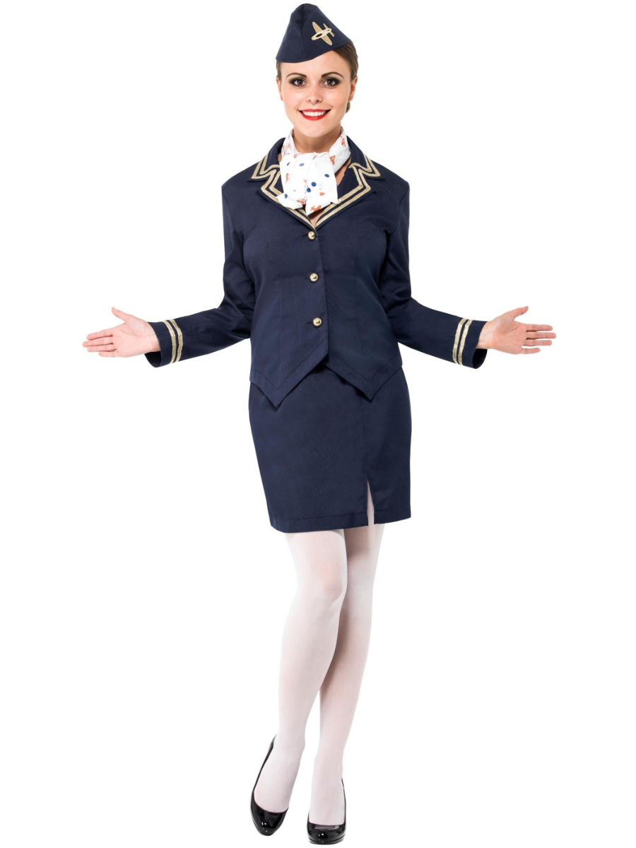 Air Hostess Costume - Adult - Creative Costumes