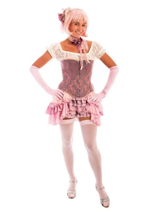 Pink Burlesque Ruffle Costume - Creative Costumes