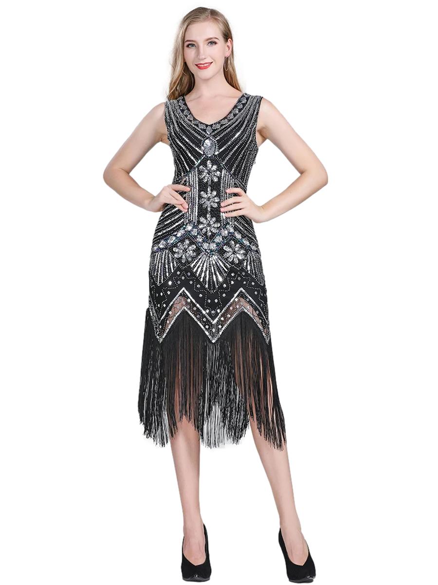 Silver 1920s Flapper Costume