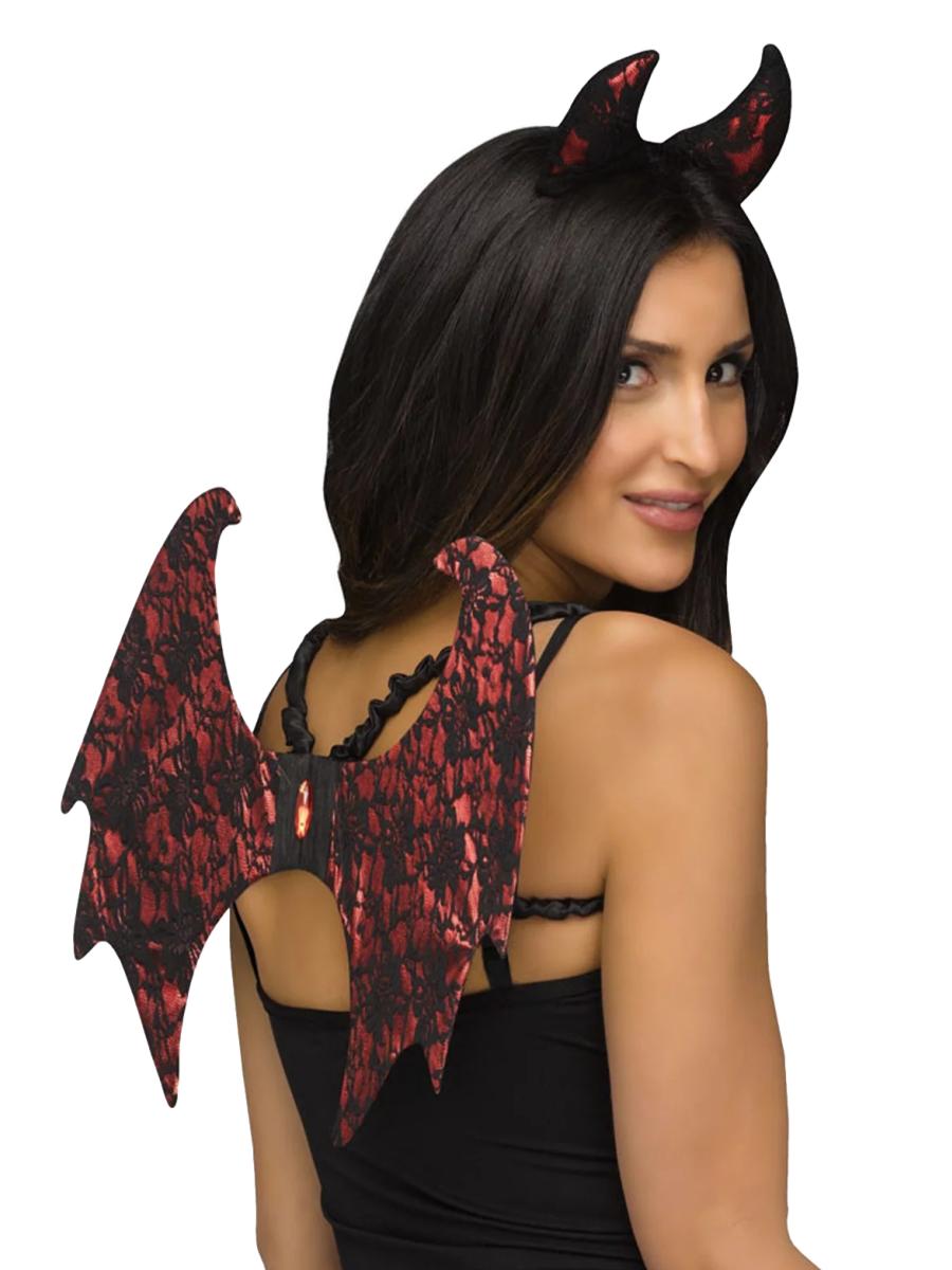 Lacey Devil Costume Set - Adorable Devils Wings and Horns