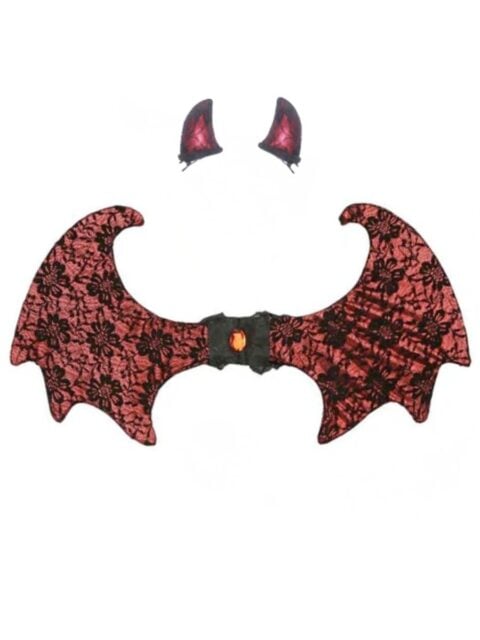 Lacey Devil Costume Set - Adorable Devils Wings and Horns