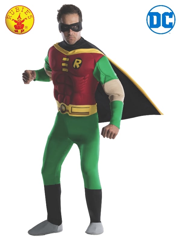 ROBIN DELUXE MUSCLE CHEST, ADULT - famous superhero