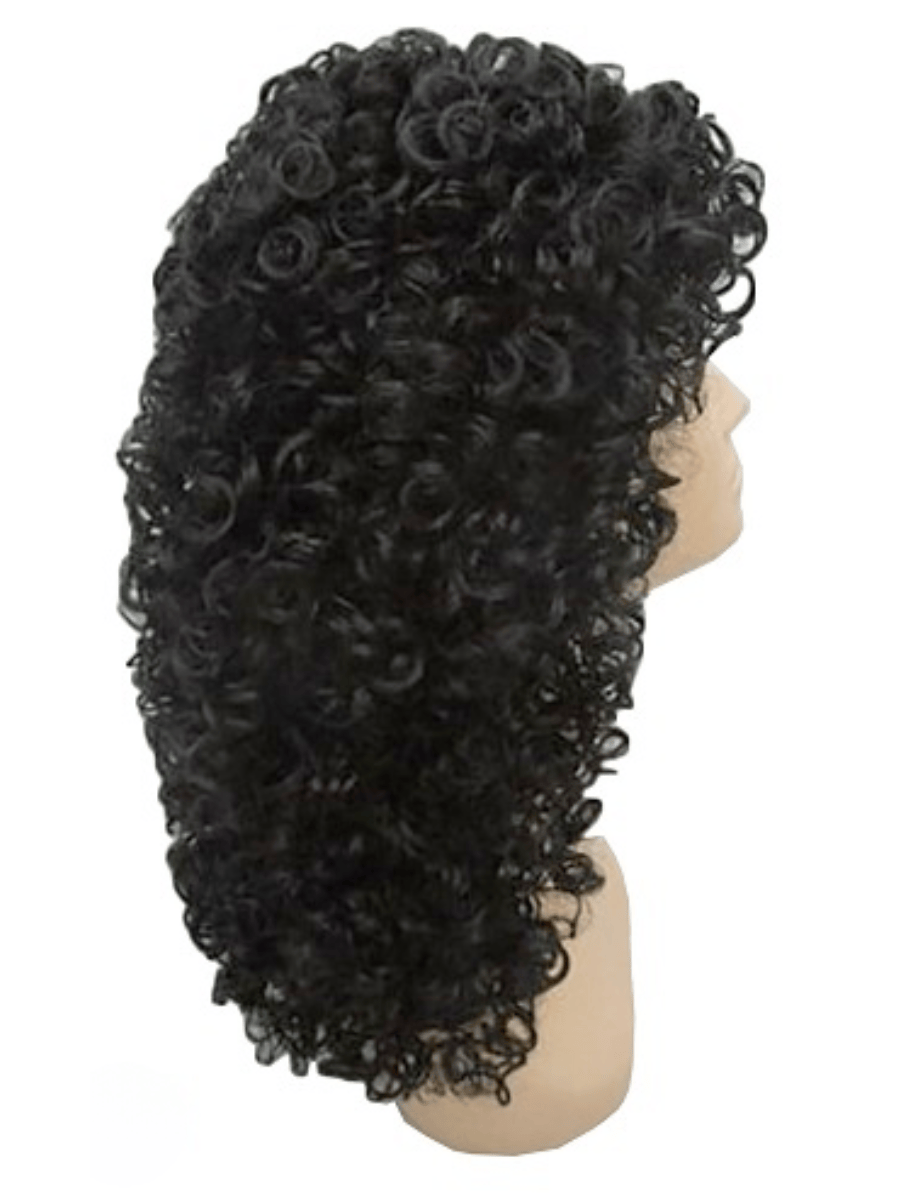 Black 80s Curly Ringlet Wig - Beautiful black Glamour wig