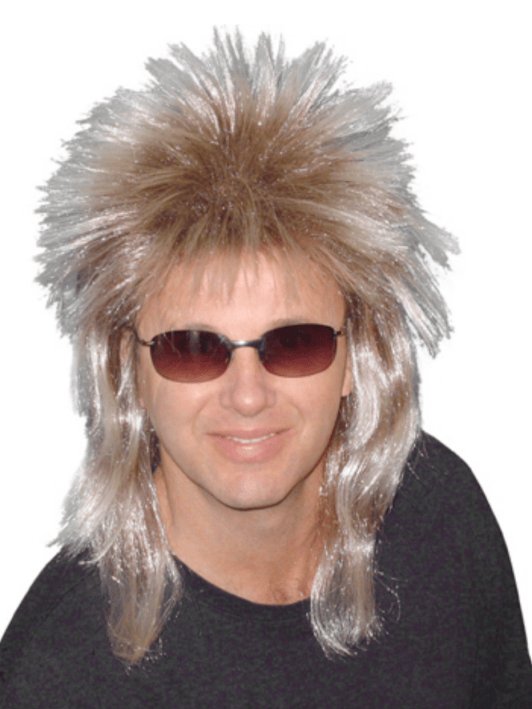 Blonde Poida Mullet Wig - Two Toned - Bold 80s Style