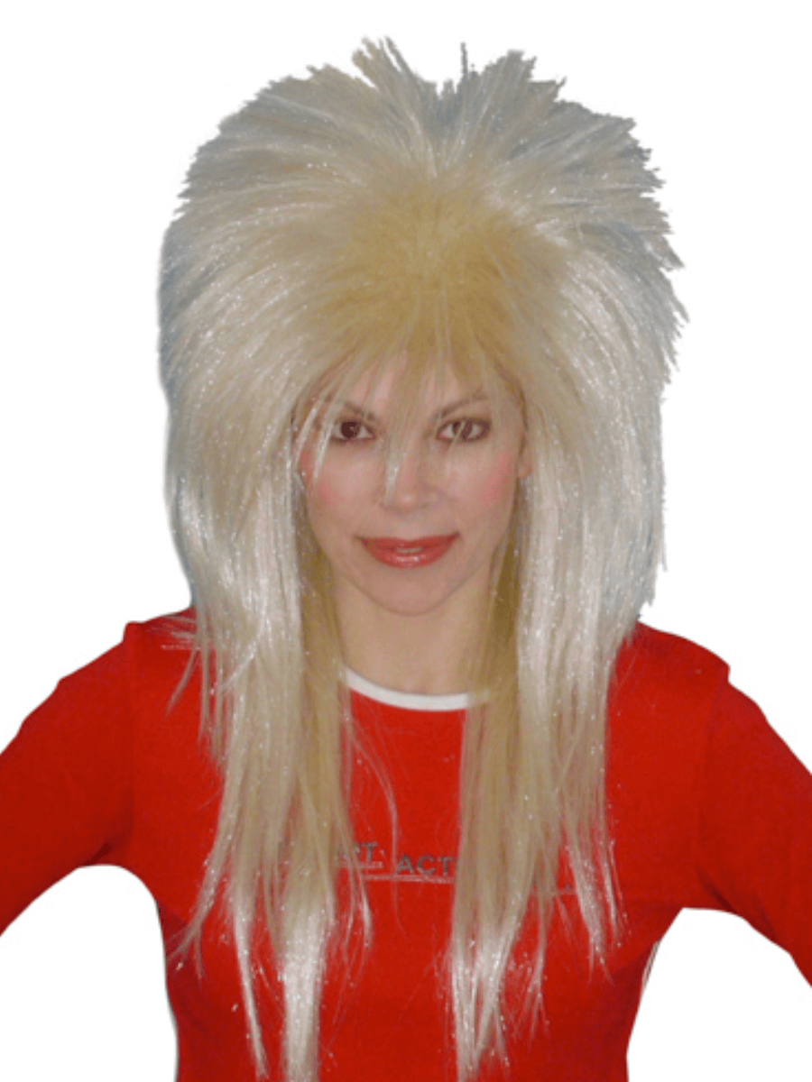 Blonde Spiky Vamp Wig - Perfect for 80's rock star glam parties
