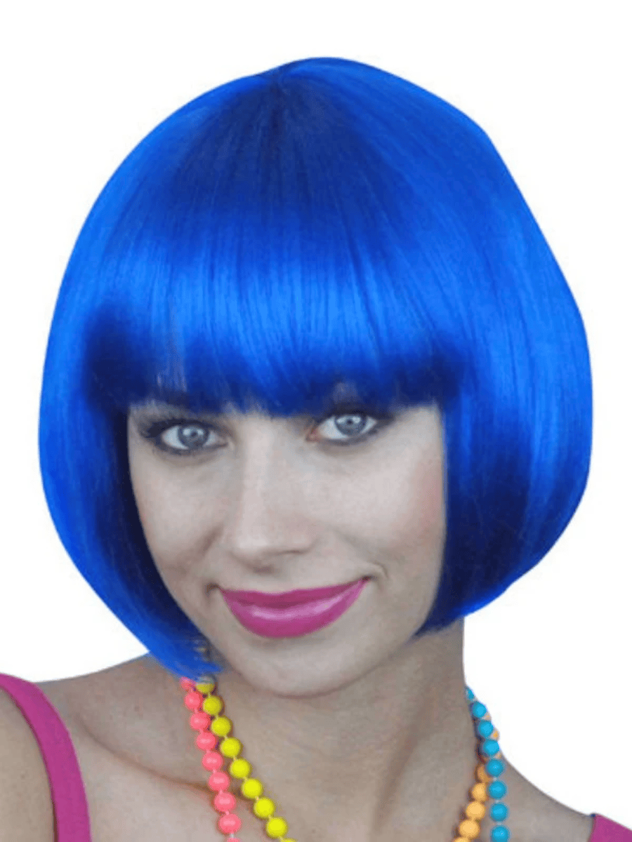 Royal Blue Bob Wig - Stunning Deluxe Blue Costume Wig