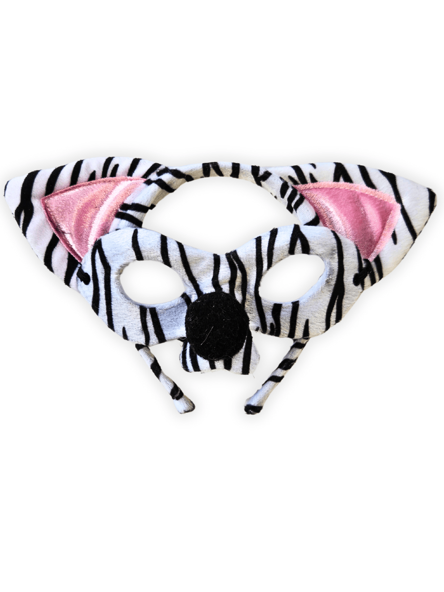 Zebra mask and ears - Adorable 2pc Animal Set!