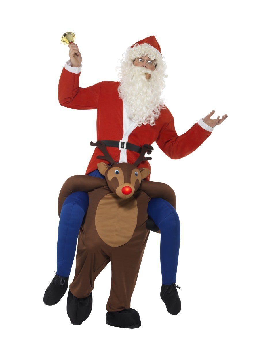 Piggyback Reindeer Rudolf Costume - Adult - Festive Costume