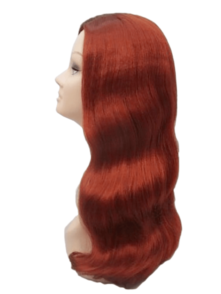 Rita Red Glamour Curl Wig - Long Curly Wig with No Fringe - Beautiful ...
