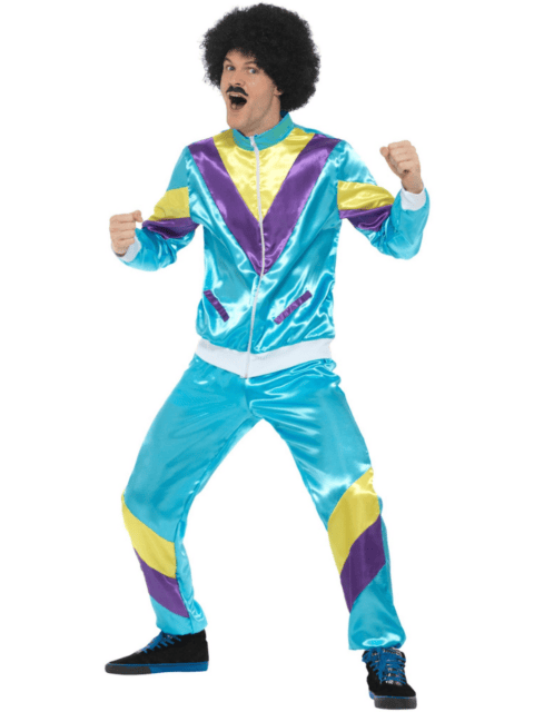 80s Blue Shell Suit – Rad Retro Tracksuit for Ultimate Style!