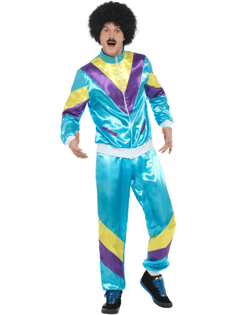 80s Blue Shell Suit – Rad Retro Tracksuit for Ultimate Style!