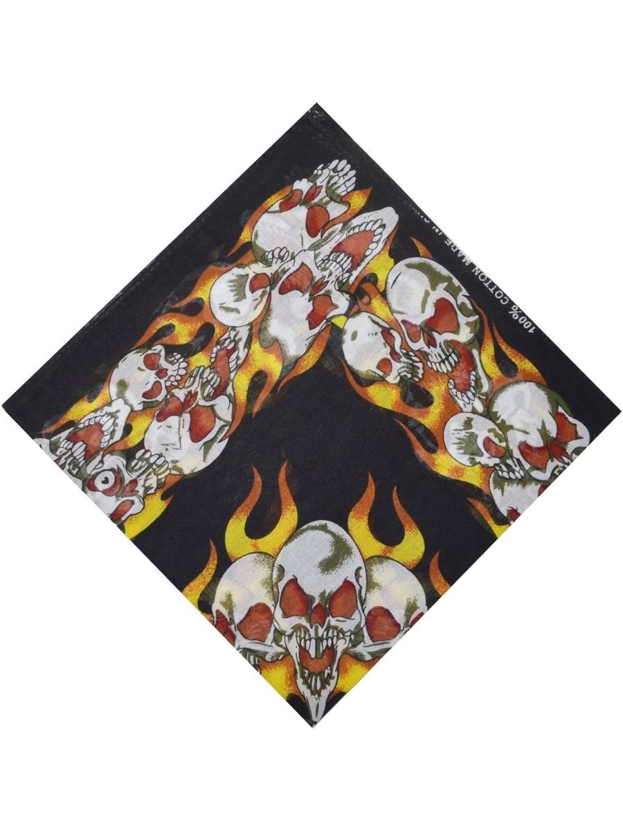 Flaming Skull Bandana - Creative Costumes
