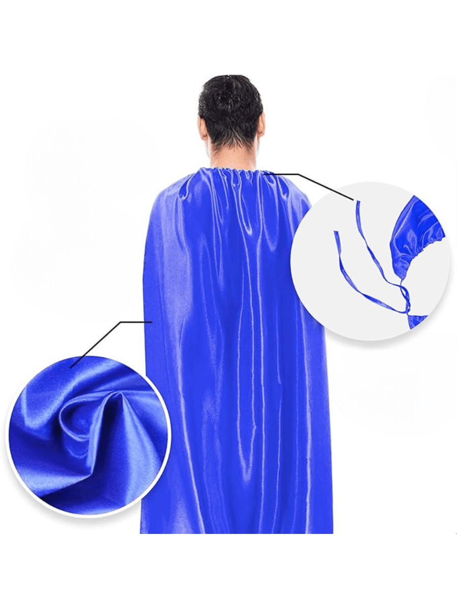 Blue Satin Cape - 160cm - Creative Costumes