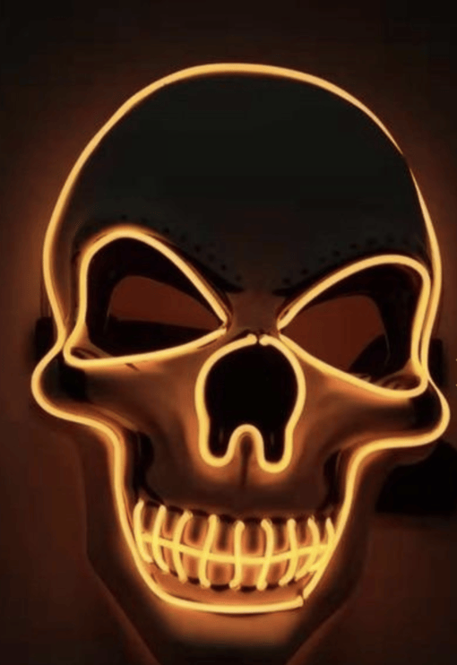 LED Light up Skull Mask - Complete your skull Halloween fancy dress