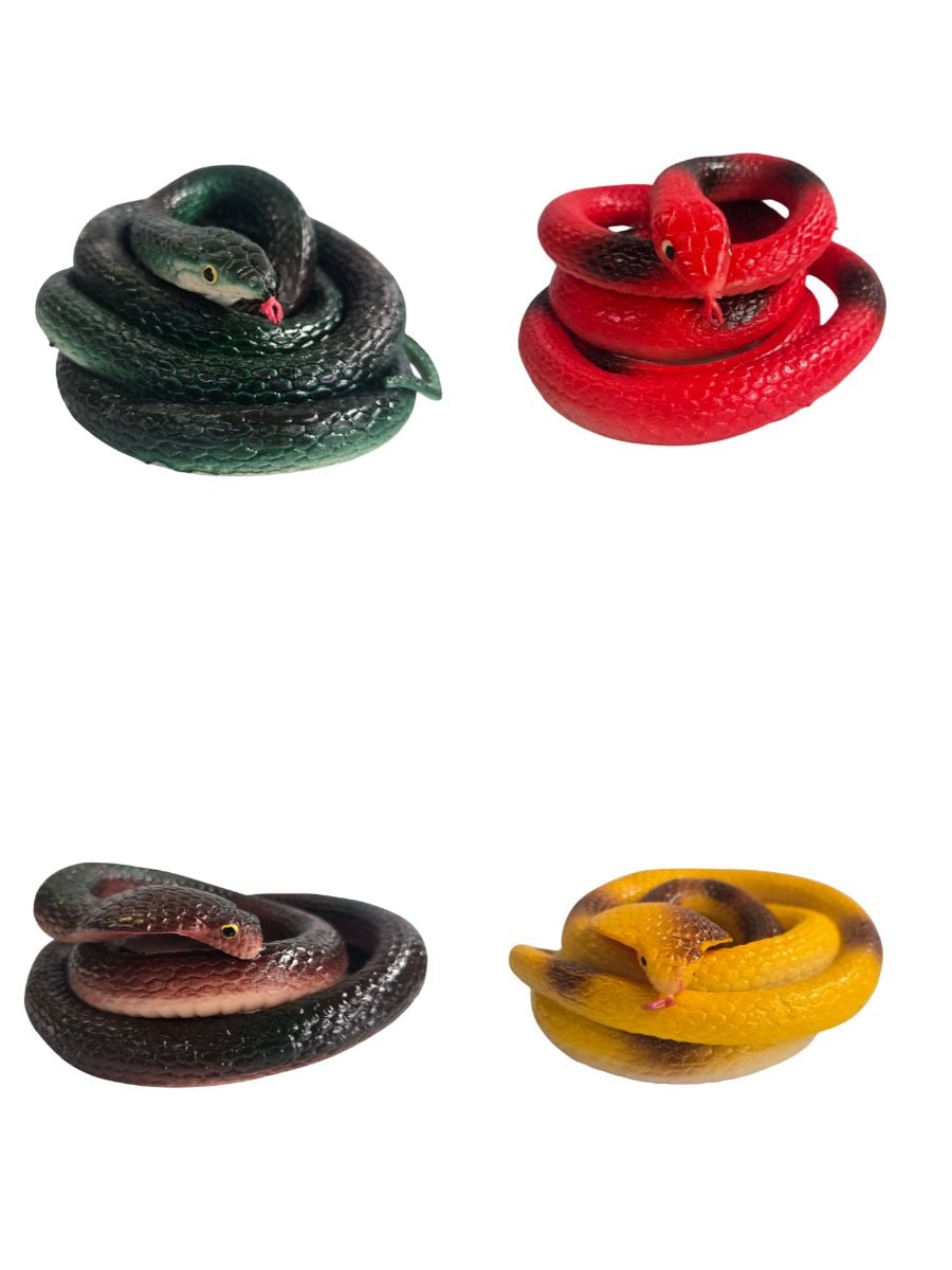 Fake Rubber Snake - Red, Green, Brown or Yellow - Creative Costumes