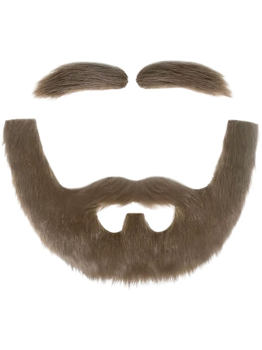 Brown Fake Beard - designed to fit most adults and older teens