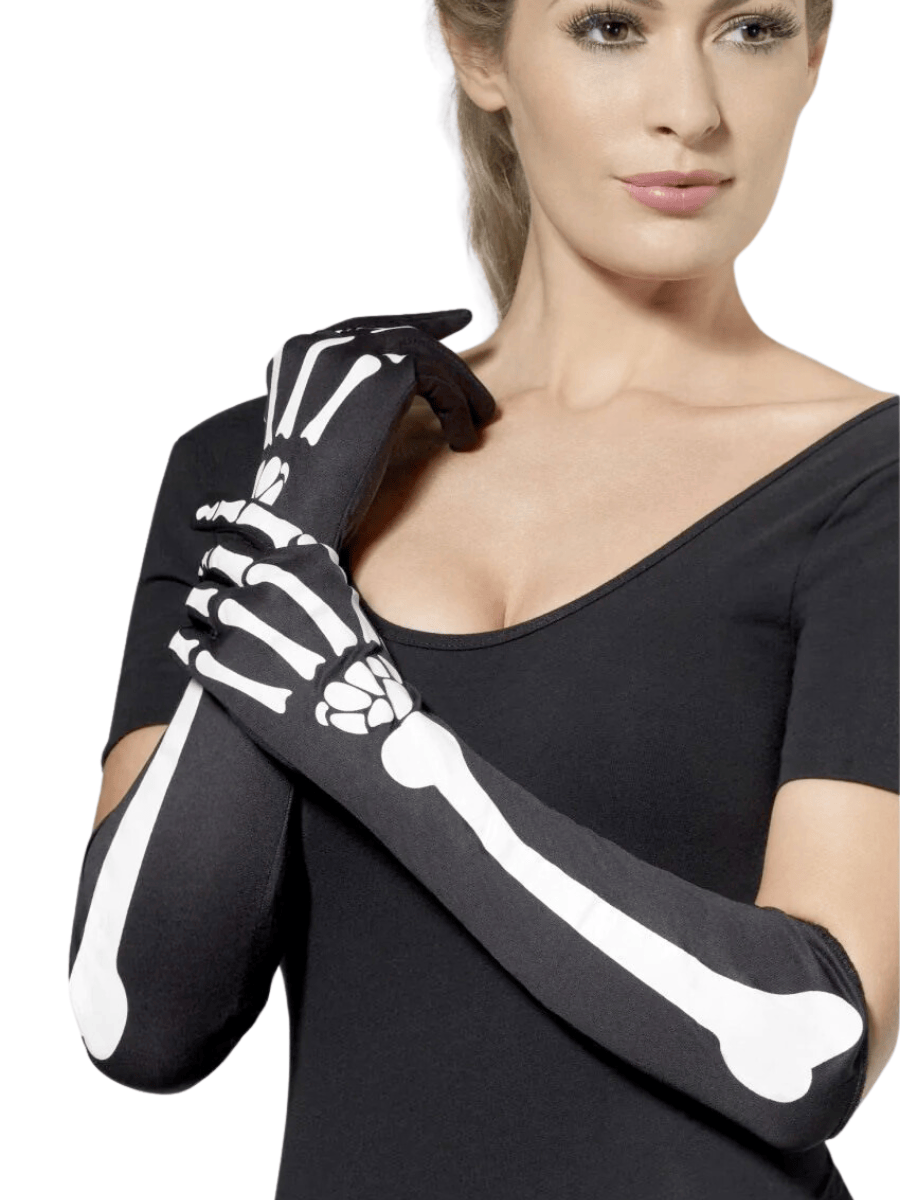 Long Skeleton Gloves - Perfect for ladies