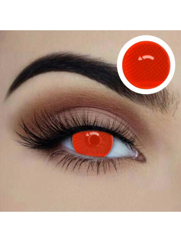 Red Mesh Contact Lenses - Starry Eyed 1 Year