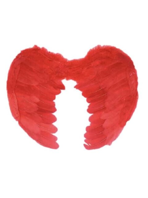 Red Feather Wings - Angel or Devil - Stunning Bright Red Angel Wings