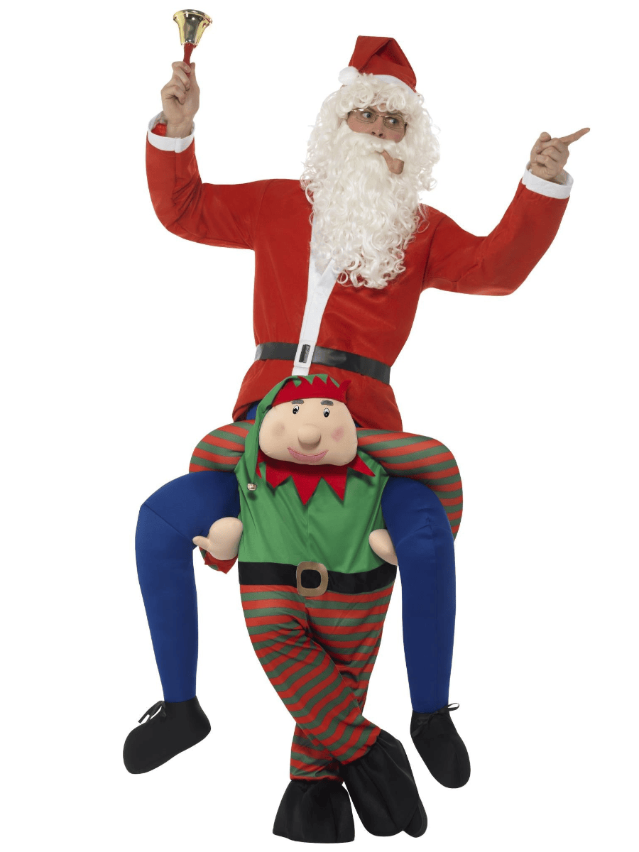 Piggyback Elf Costume – Hilarious Holiday Elf Fancy Dress for Christmas ...