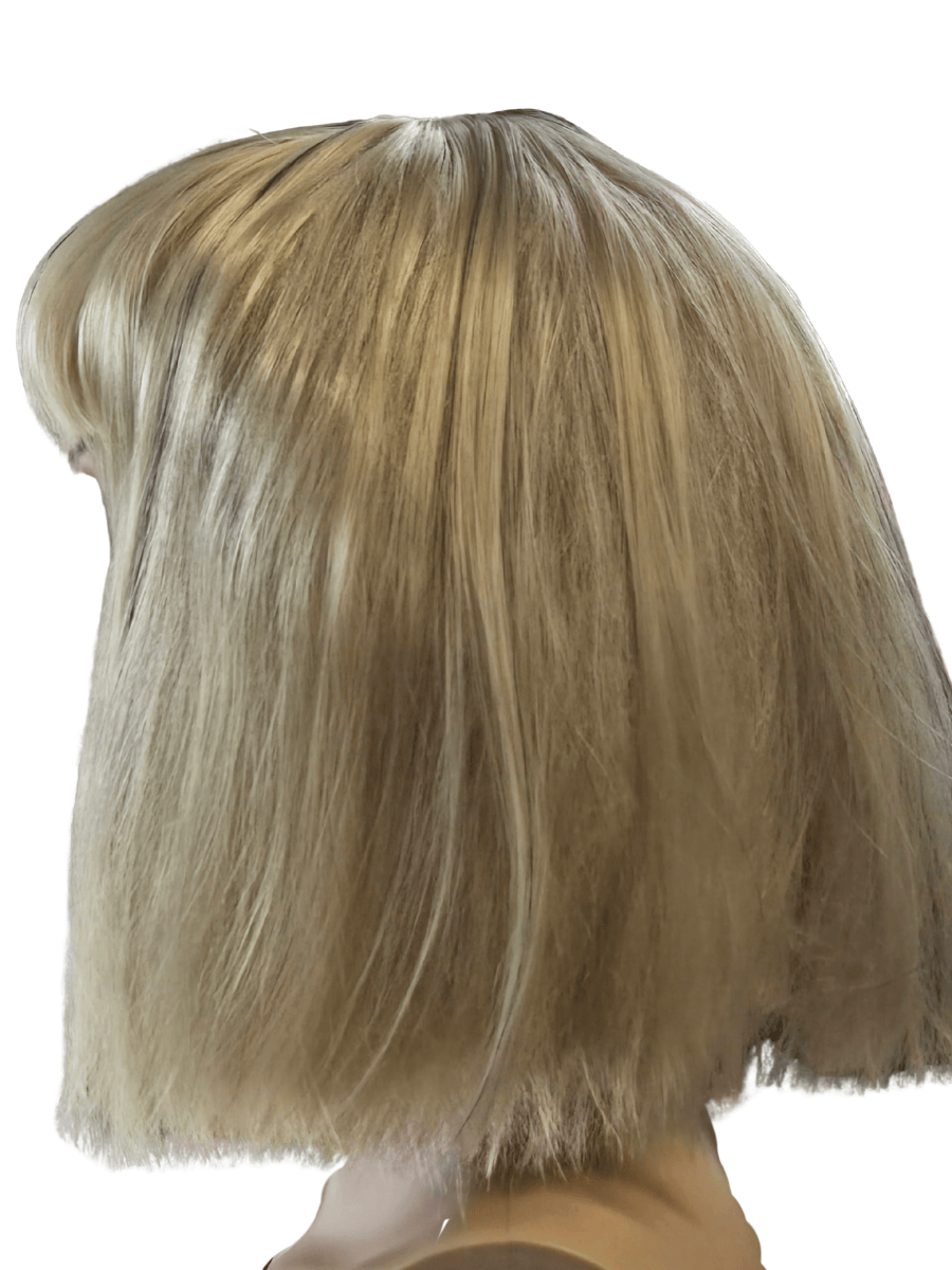 Sia Wig - Blonde And Black Crimped Bob - Creative Costumes