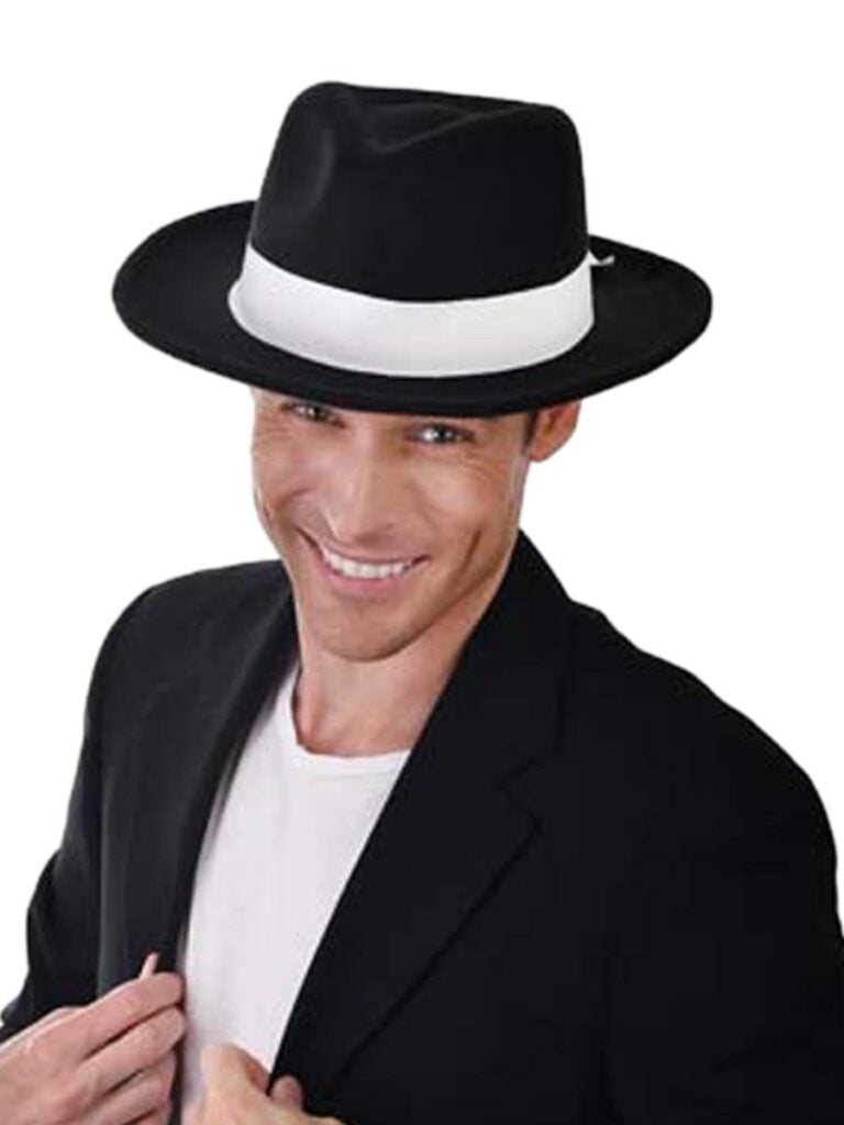 Deluxe Black Gangster Hat - Popular 1920s Style Headwear