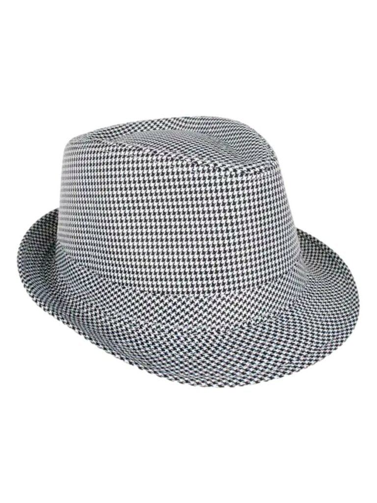 Hounds-tooth Checkered Trilby Hat - Creative Costumes