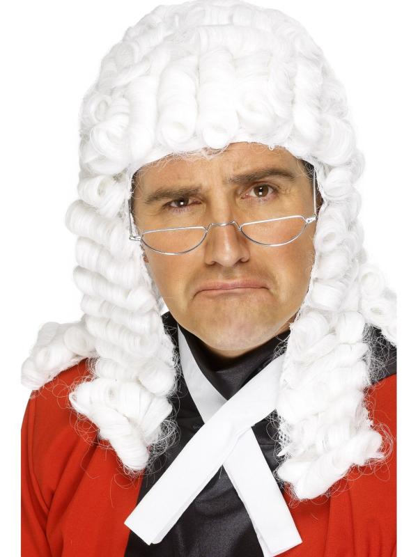 White Judges Wig - complete your legal themed costume