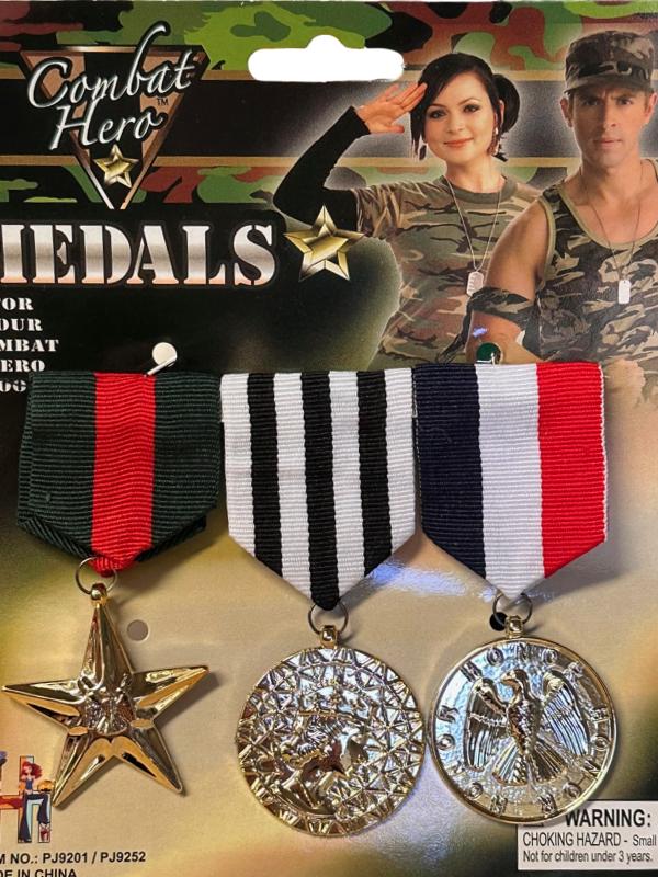 Combat Hero Trio Medals - Creative Costumes