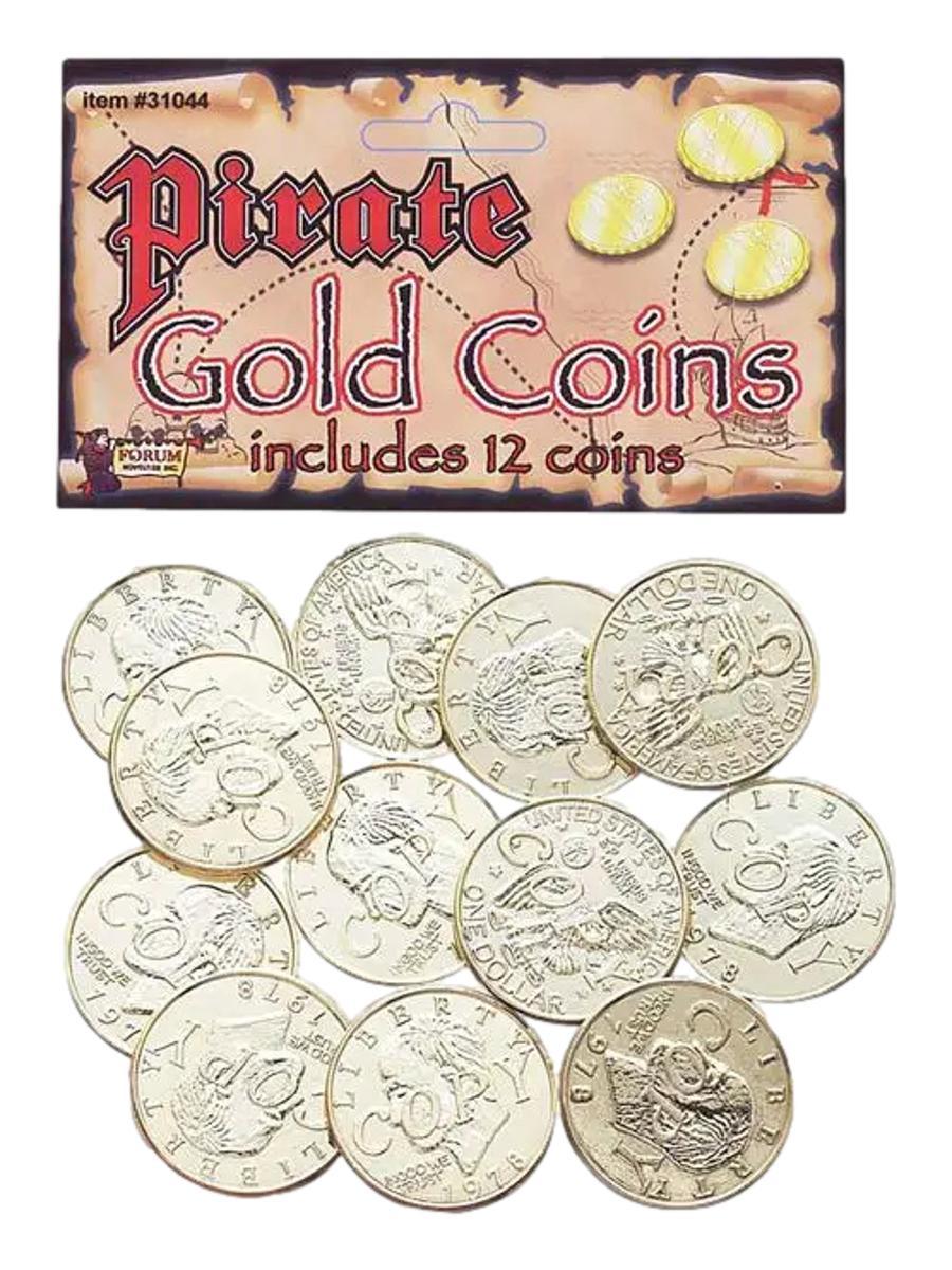 Pirate Gold Coins - 12 Pieces