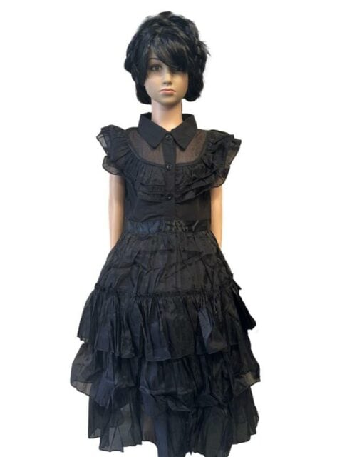 Kids Wednesday Addams Prom Costume