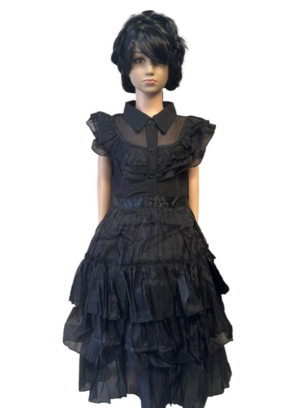 Kids Wednesday Addams Prom Costume