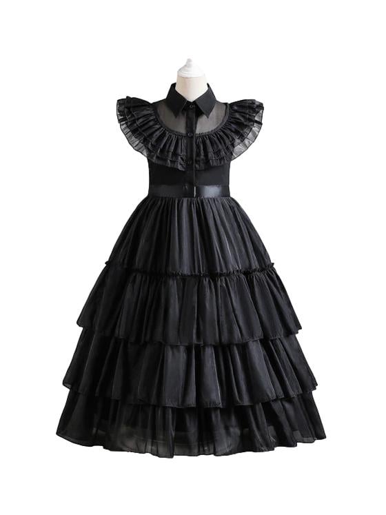 Kids Wednesday Addams Prom Costume