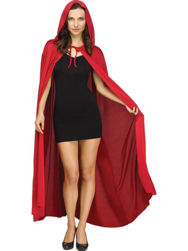 Red Hooded Cape 150cm - Creative Costumes