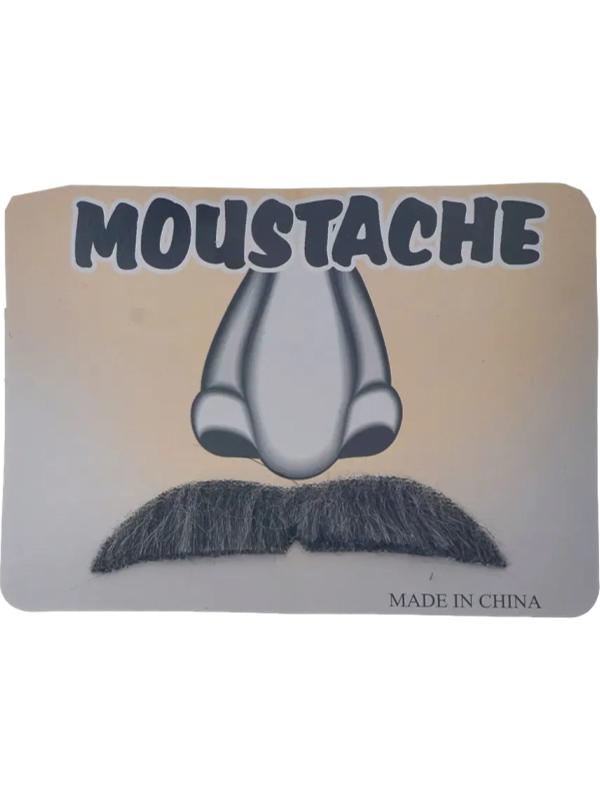 Grey Fake Moustache - Creative Costumes