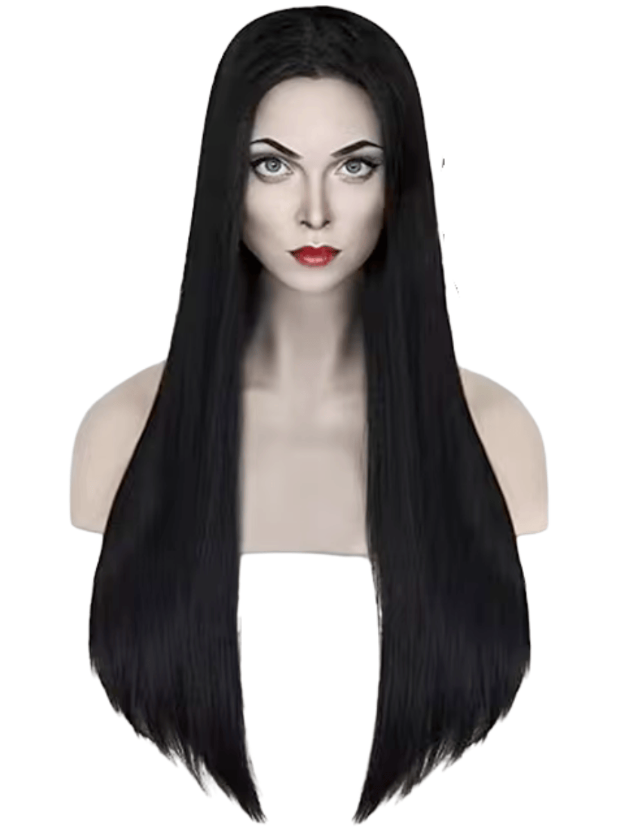Deluxe Morticia Addams Wig - Stunning Heat Resistant Wig