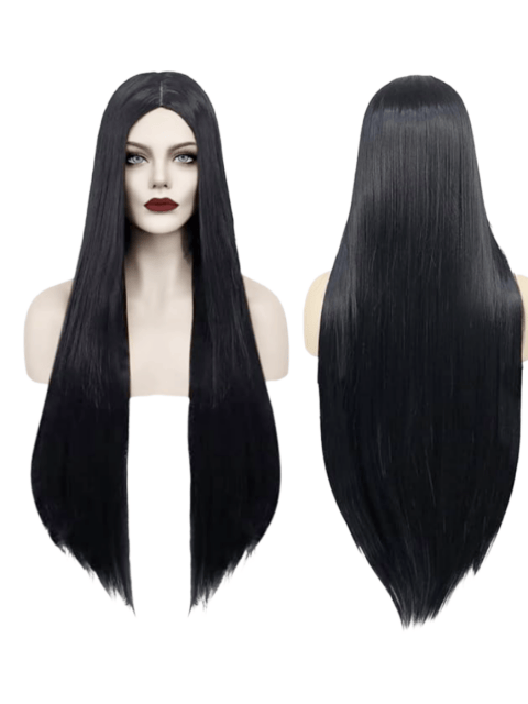Deluxe Morticia Addams Wig - Stunning Heat Resistant Wig