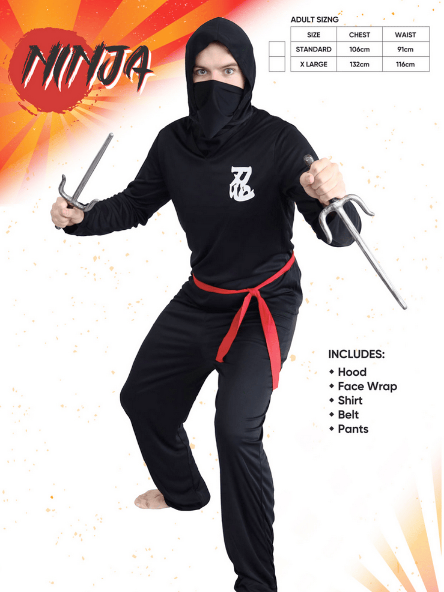 Adults Ninja Costume - Ultimate Stealth Warrior Ensemble