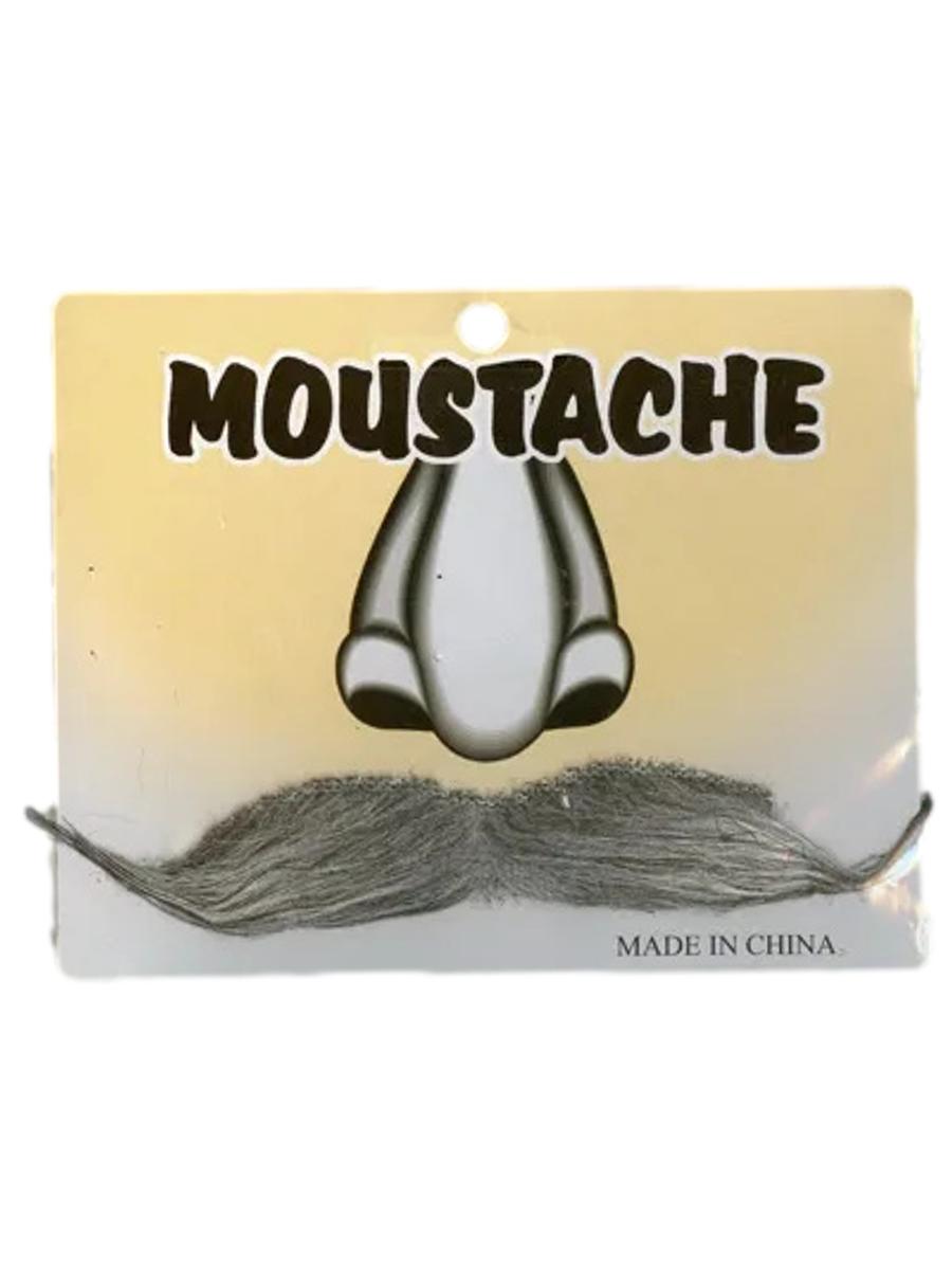 Grey Fake Moustache
