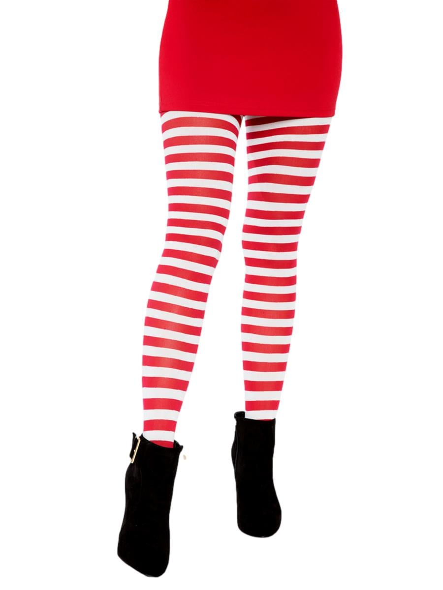 Red White Striped Tights