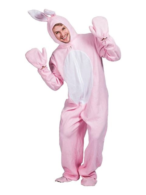 Adorable Pink Bunny Onesie Costume – Cuddle Up in Ultimate Comfort!