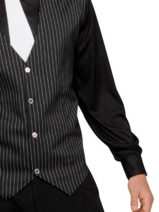 Dapper 1920s Pinstripe Vest Costume – Classic Elite Gangster Style!