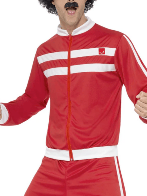 Red Tracksuit Costume - Embrace Exciting 80s Style