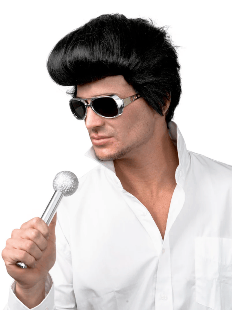 Elvis Pompadour Black Wig - Creative Costumes
