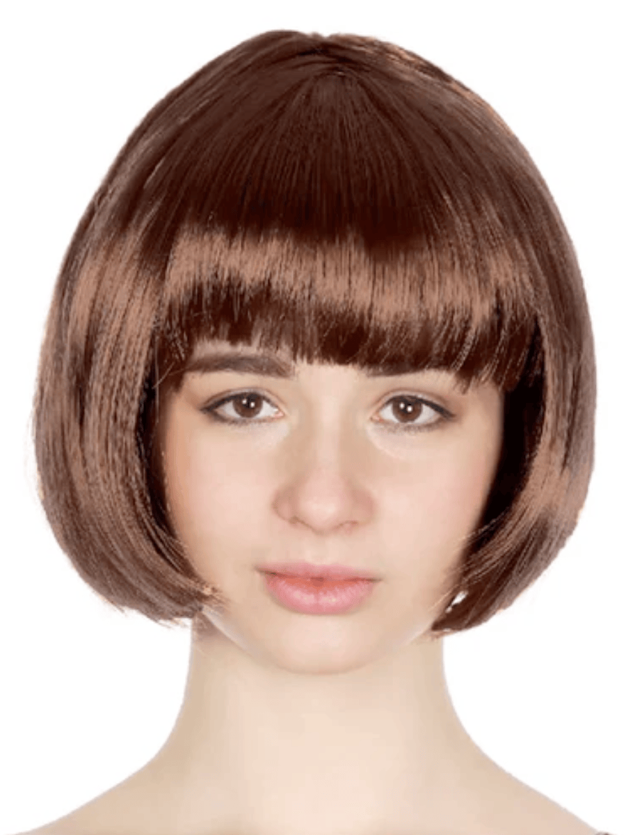 Brown Bob Wig - Adorable Chin Length Brown Wig