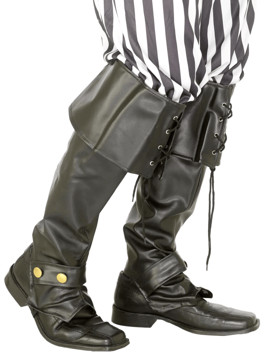 Black Pirate Boot Covers - Creative Costumes