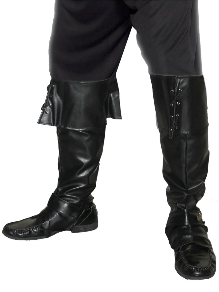 Black Pirate Boot Covers - Creative Costumes