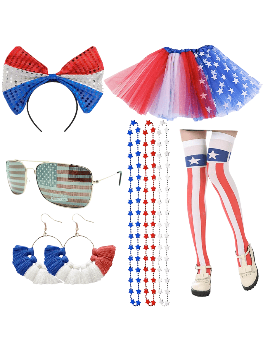 USA 4th of July Costume Set - 8pc Set - Creative Costumes