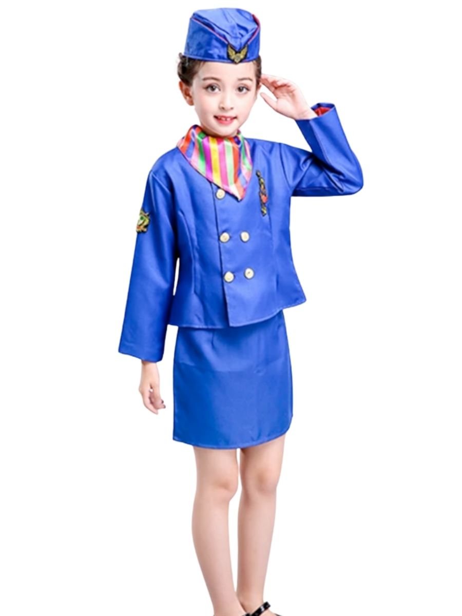 Girls Air Hostess Costume - Creative Costumes